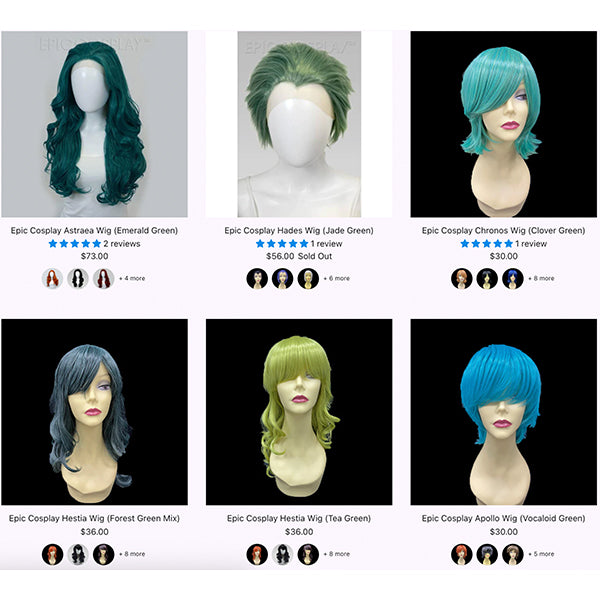 Green Colored Wigs at Embellish FX
